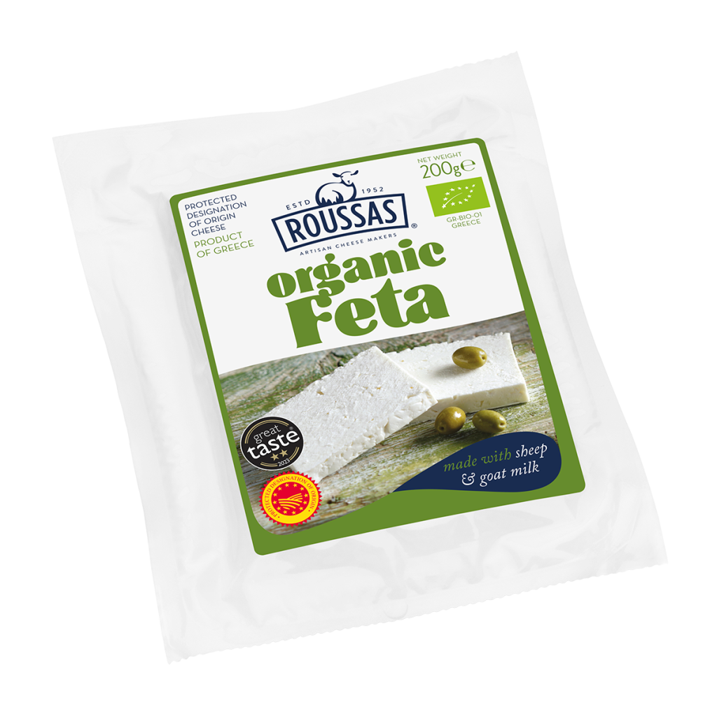 Roussas Organic PDO Feta Cheese (200g)