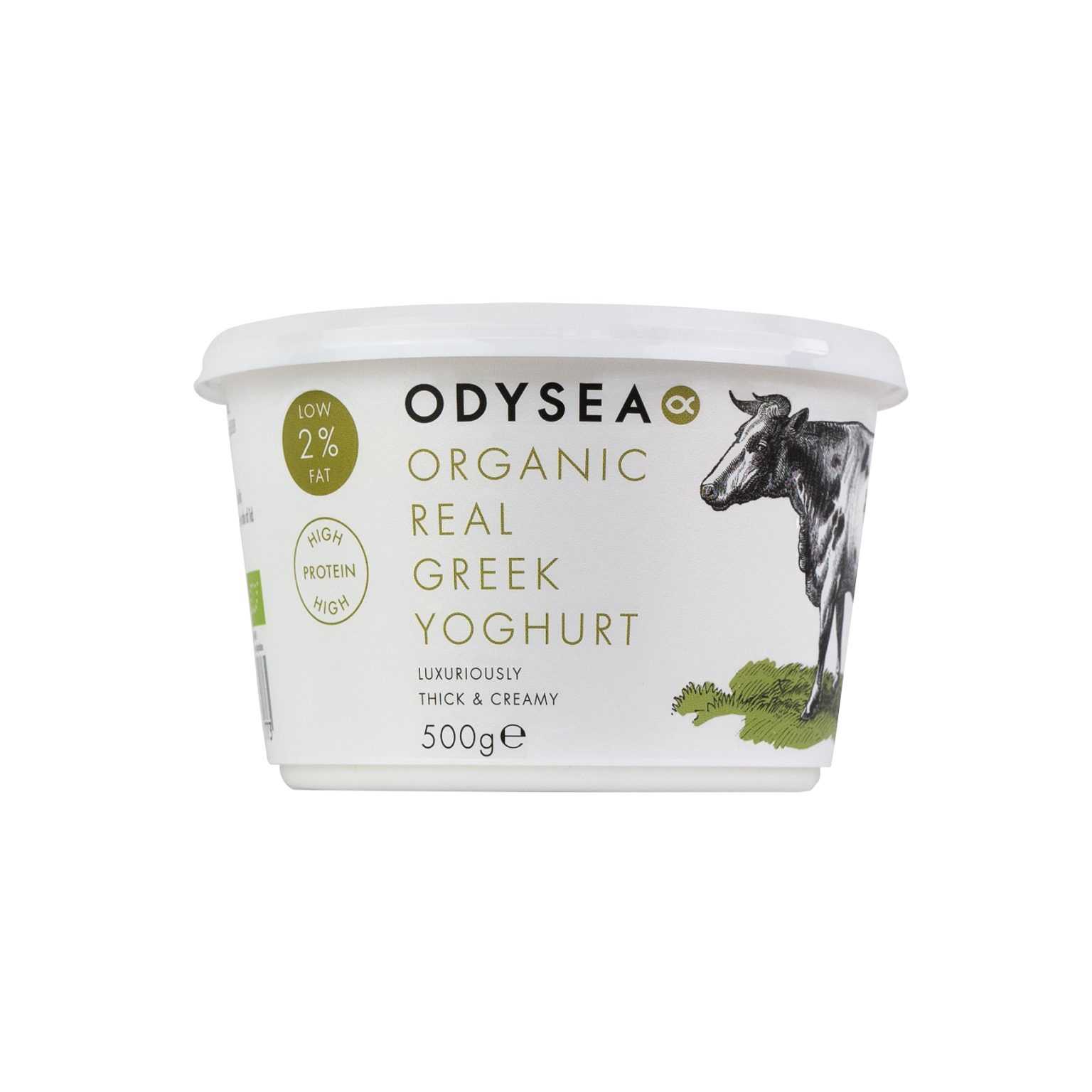 Odysea Organic Real Greek Yoghurt 2%, Cow's Milk (500g)